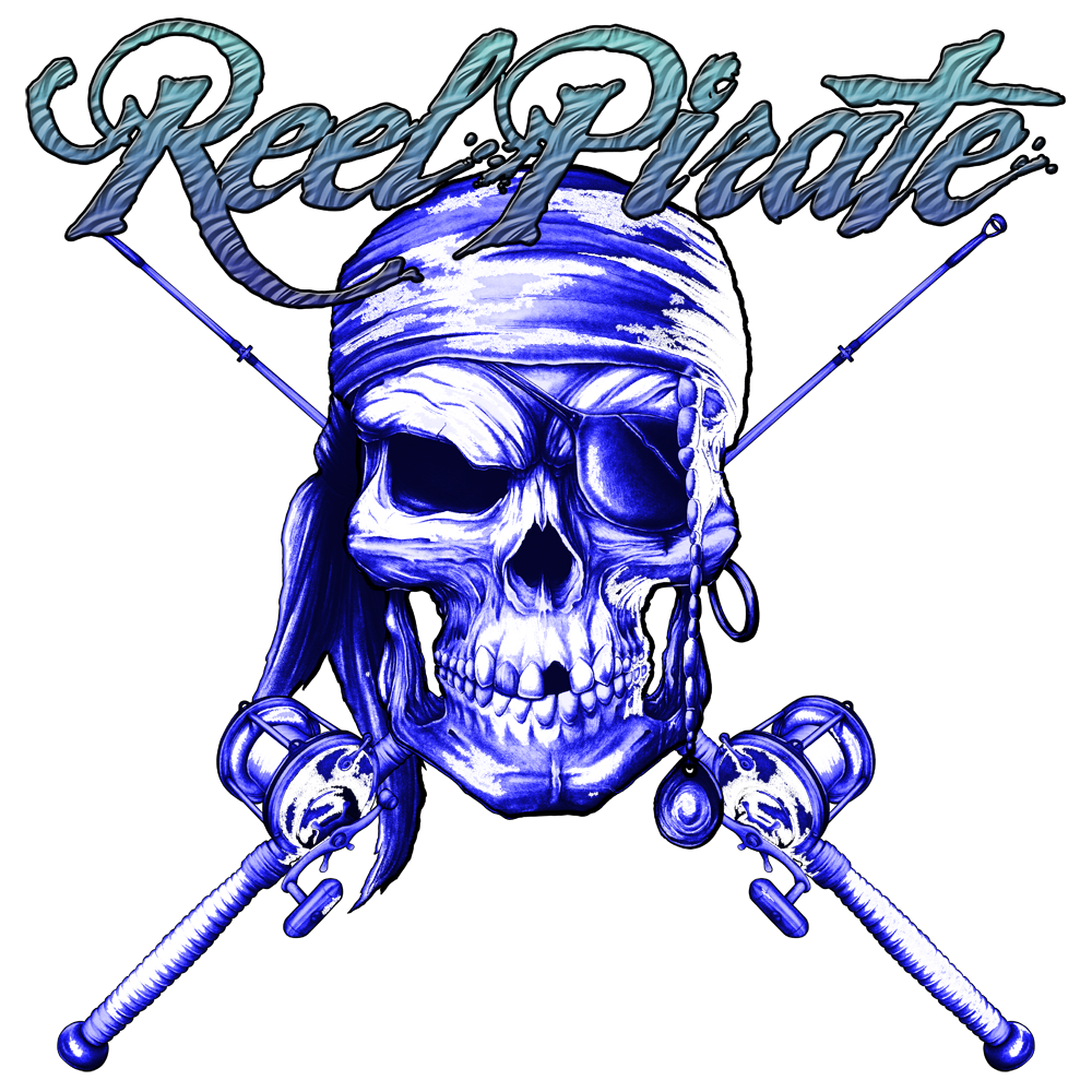 REELPIRATE BLUE SKULLY DECAL – ReelPirate.com